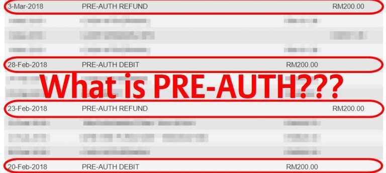 Maksud Pre-Auth Debit dan Sale Debit (Maybank, CIMB dan Lain-lain ...